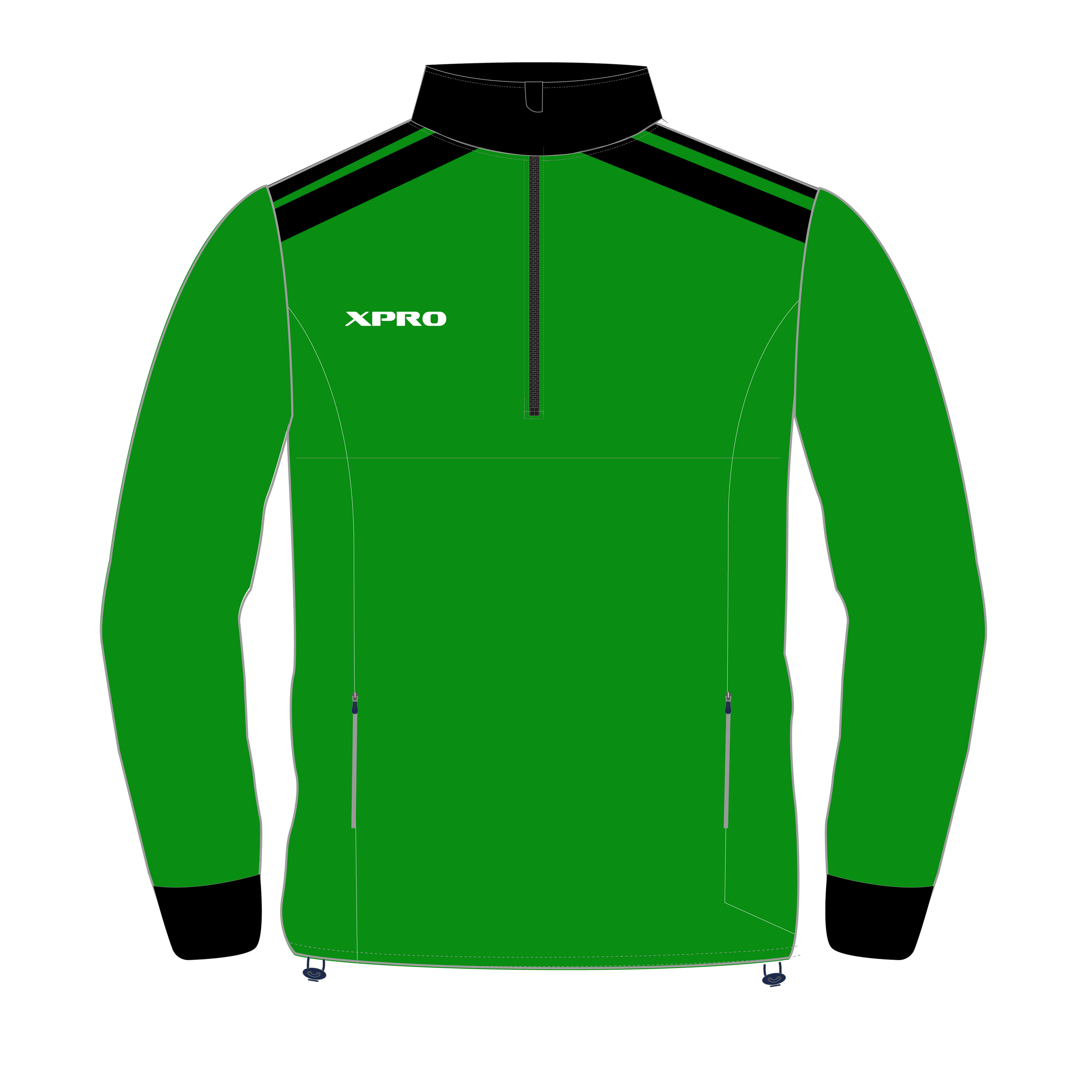 XPRO Academy 25 1/4 Zip Midlayer (Green/Black) – XPRO TEAMWEAR